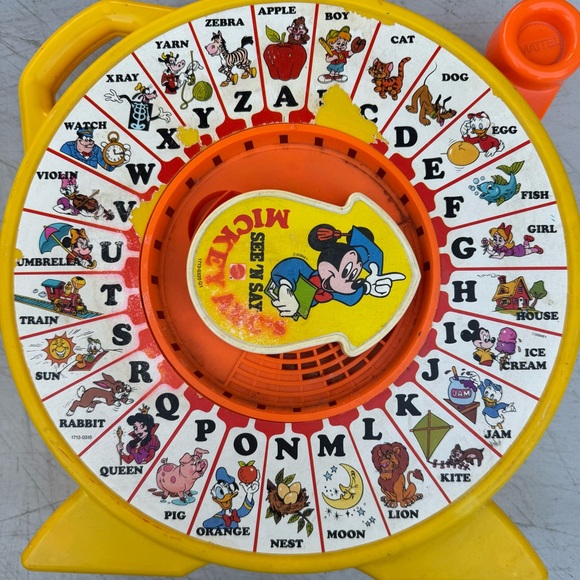Mattel | Toys | Vintage 989 Mattel See N Say Mickey Abcs | Poshmark